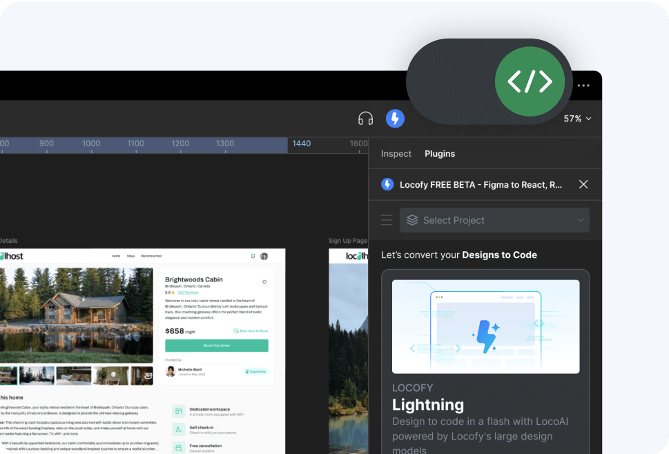 Convert Figma Designs to Code in a flash using Locofy Lightning