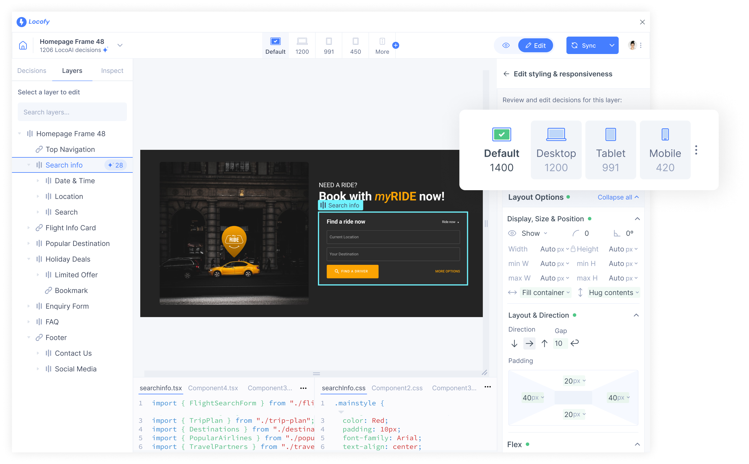 Styling & Responsiveness – Locofy Docs