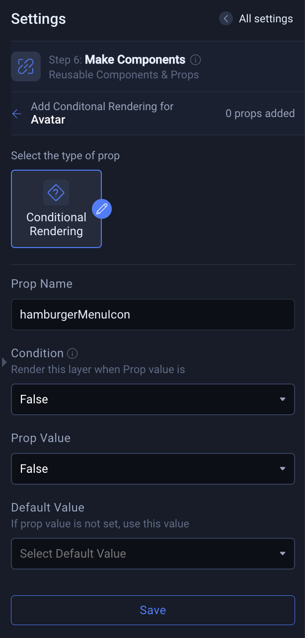 Conditional Rendering of Components – Locofy Docs