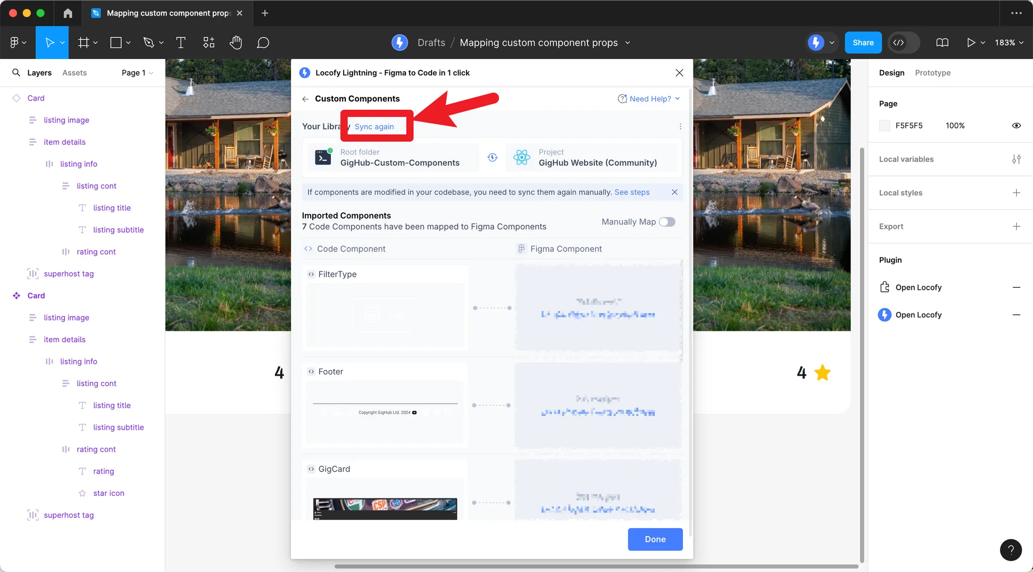 Custom Components Manual Prop Mapping – Locofy Docs