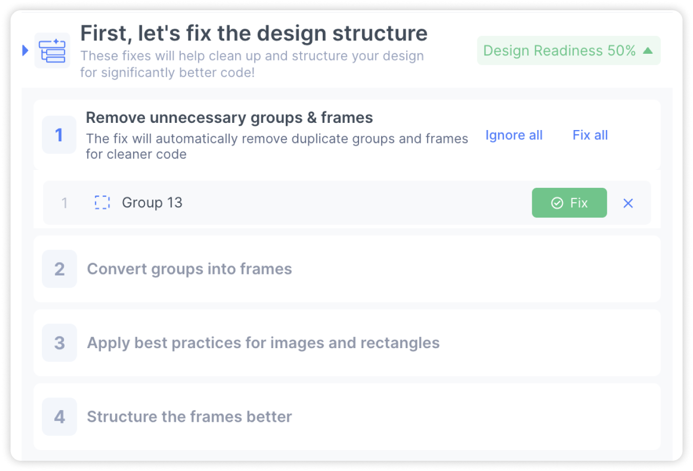 Design Optimiser for improved code quality – Locofy Docs