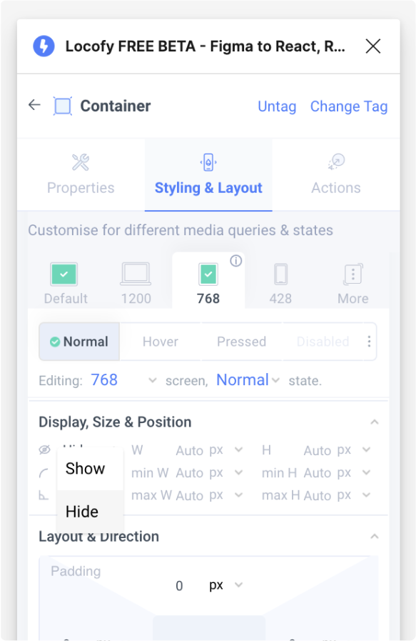 Building a responsive header navbar – Locofy Docs