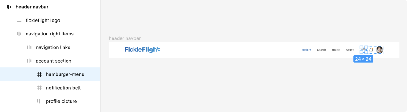 Building a responsive header navbar – Locofy Docs