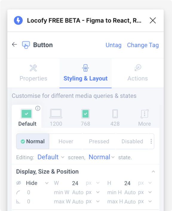 Building a responsive header navbar – Locofy Docs