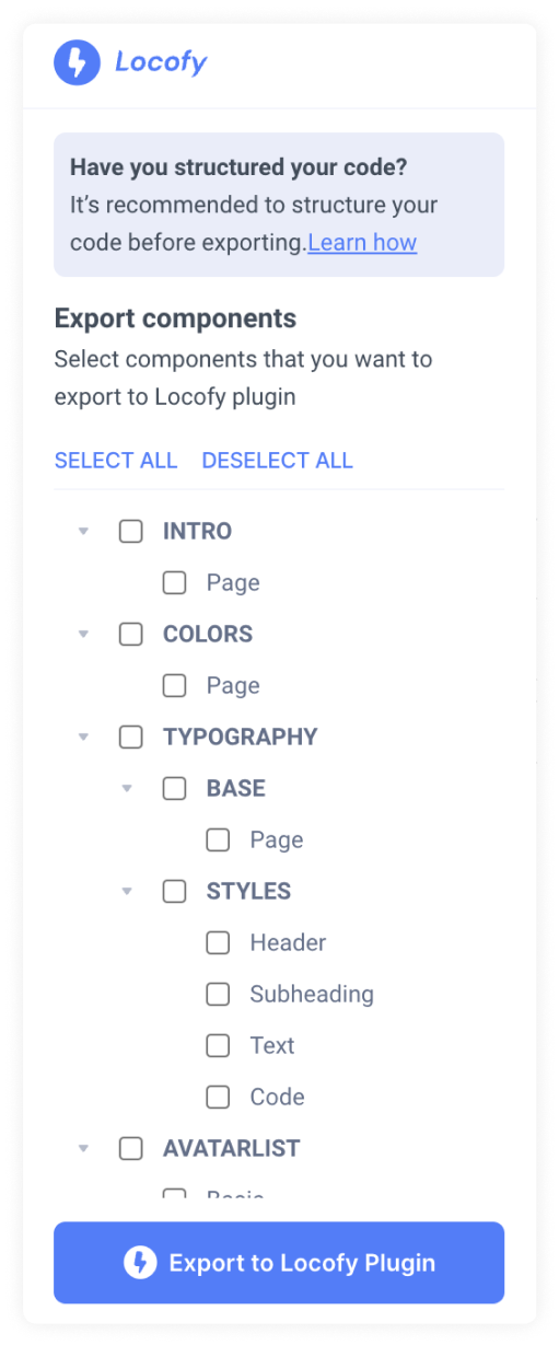 Bring your Storybook components to Locofy – Locofy Docs