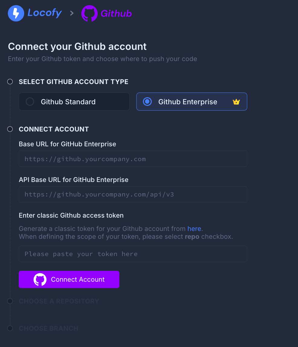 GitHub Integration with folder management and smart code merge – Locofy Docs