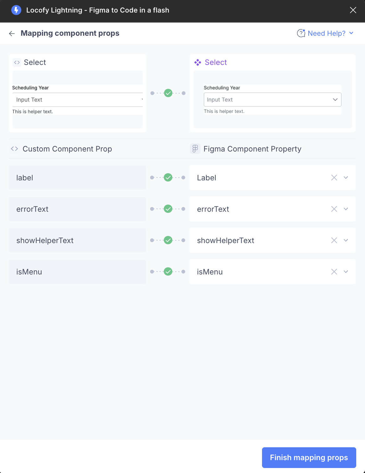 Custom Components Manual Prop Mapping – Locofy Docs