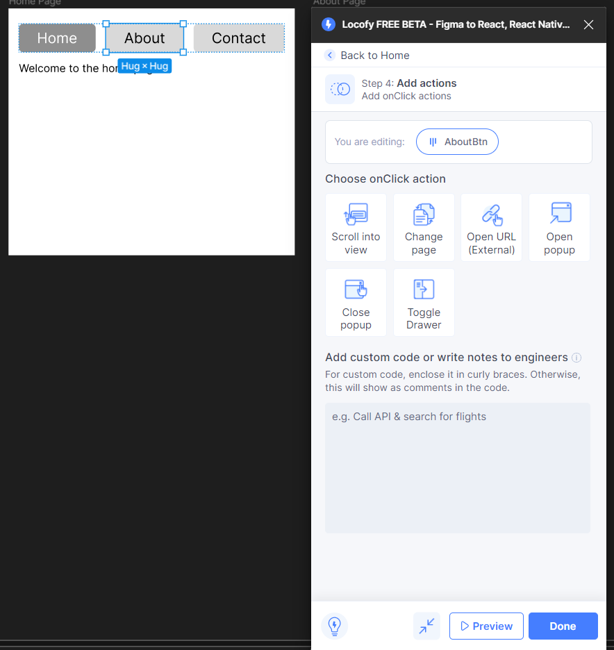 Navigating Between Pages Locofy Docs